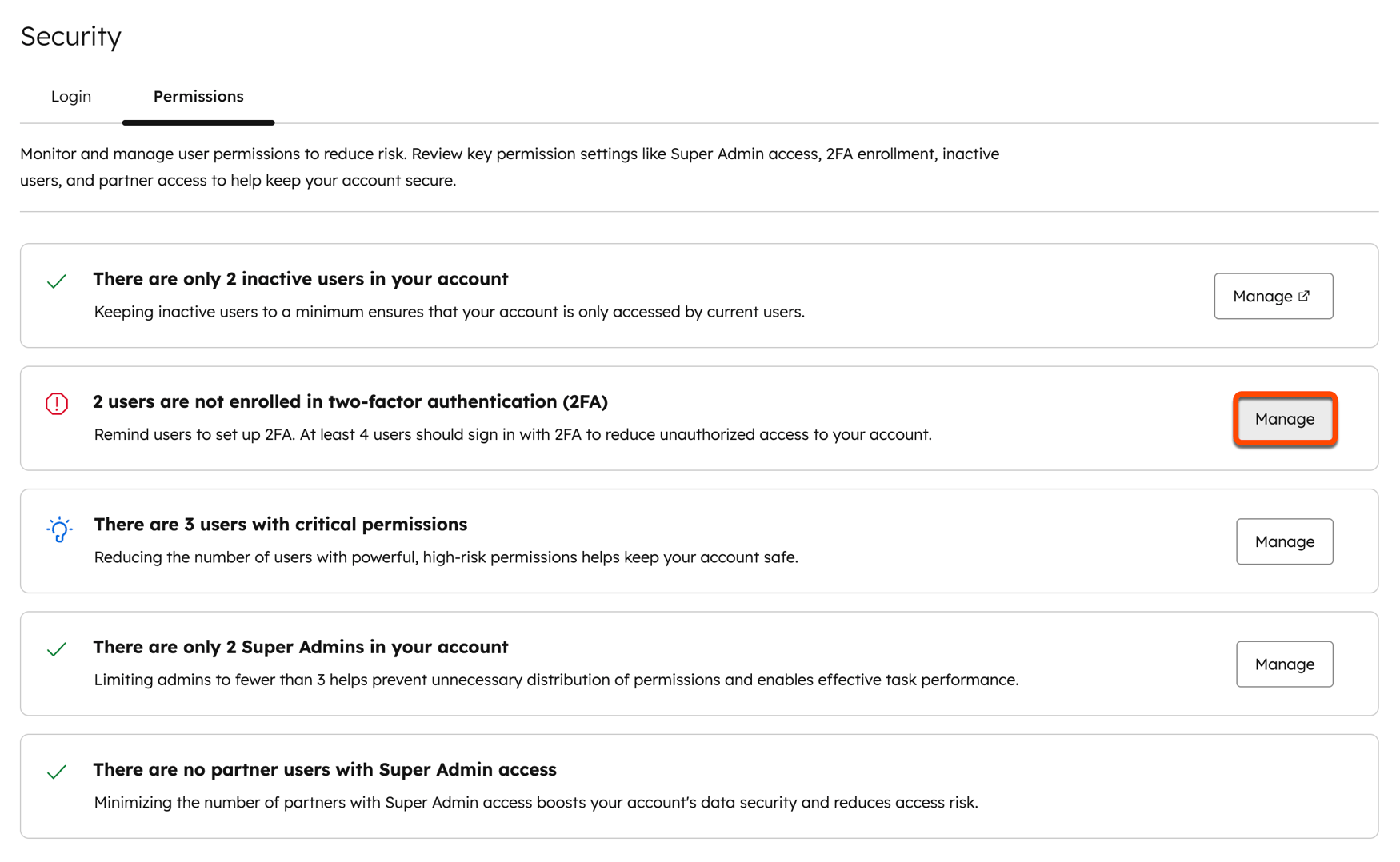 Set up two-factor authentication for your HubSpot login